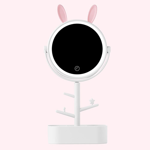 Cute Rabbit LED Makeup Mirror Table Lamp_心选礼物
